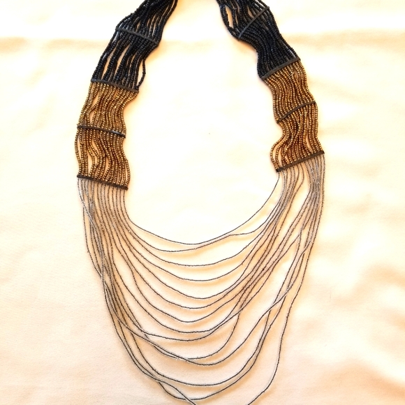 Hand Crafted | Jewelry | Large Seedbead Necklace With Button Closure ...